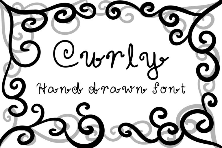 Curly - Hand Drawn Font - Julie Erin Designs
