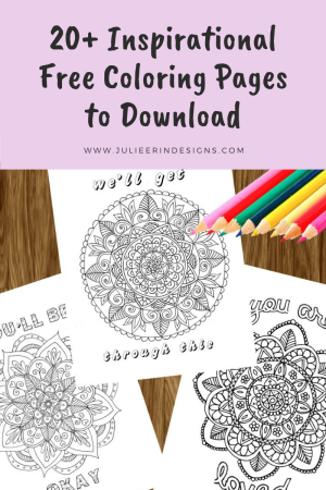 20+ Inspirational Free Coloring Pages - Julie Erin Designs