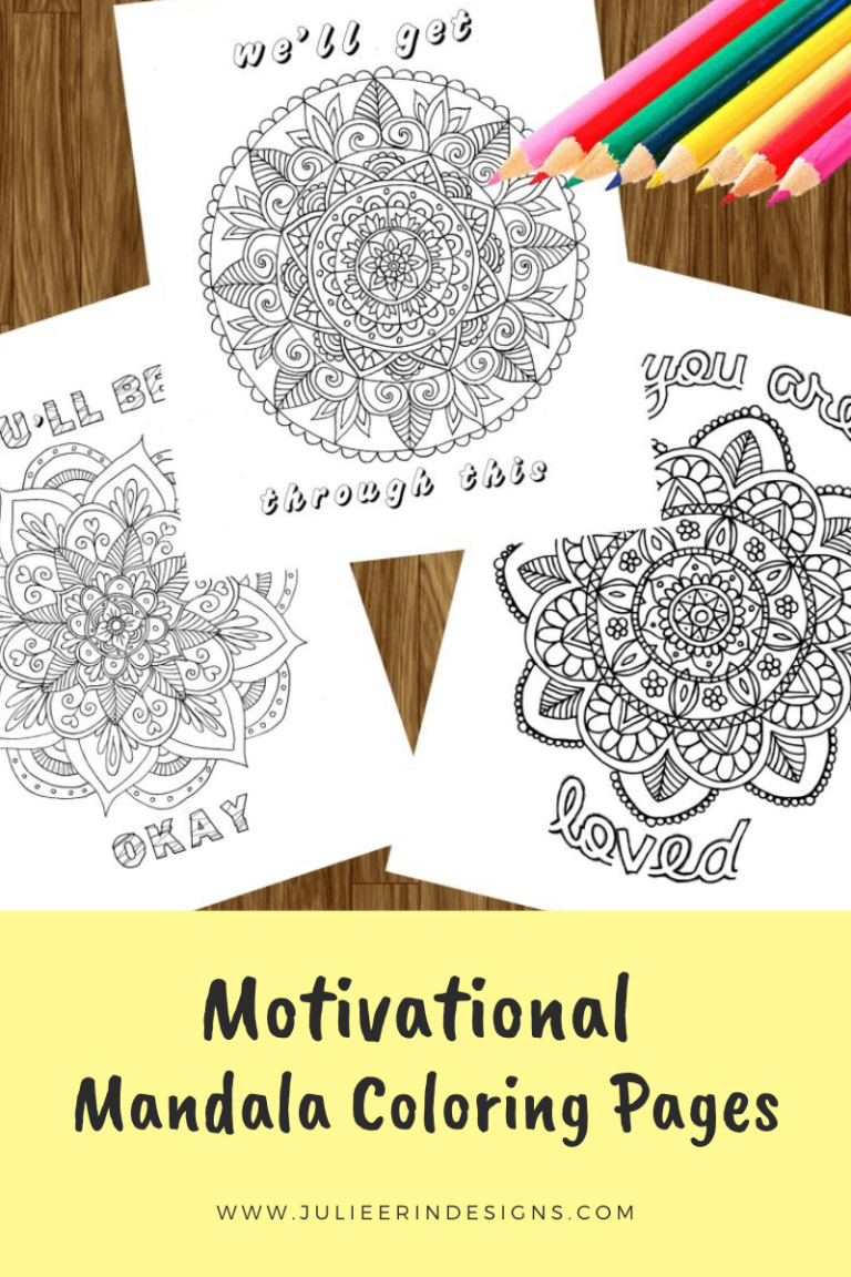 Motivational Mandala Coloring Pages - Julie Erin Designs